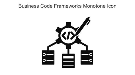 Business Code Frameworks Monotone Icon In Powerpoint Pptx Png And