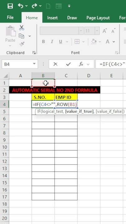 automatic serial numbers in second functions excelformula