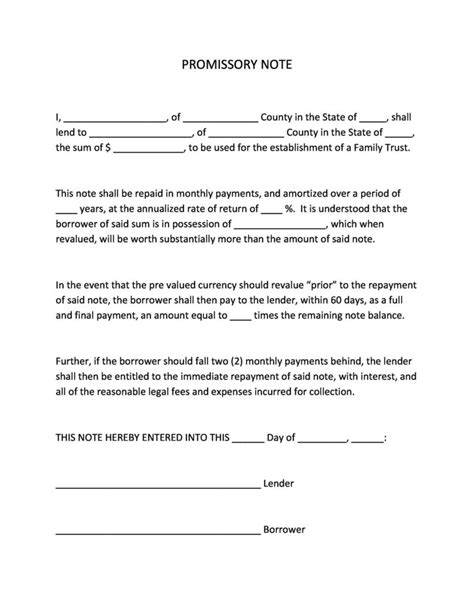 Free Secured Promissory Note Template