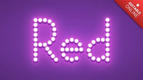 Red Led Text Effect Generator