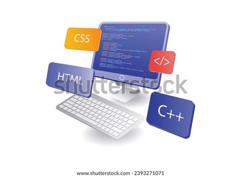 Programmer Multi Language Information Infographic Concept Stock Vector Royalty Free 2393271071