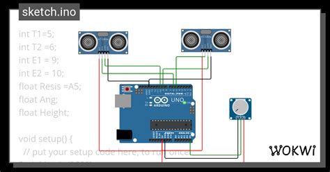 Measurement Of Hieght Of The Object Wokwi ESP STM Arduino Simulator