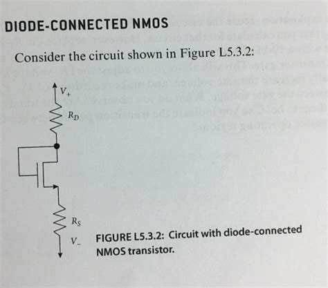 Solved Diode Connected Nmos Consider The Circuit Shown In