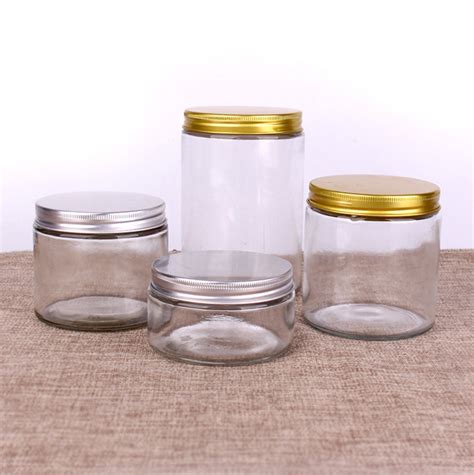 Cylinder Glass Jars 250ml 390ml 500ml 770ml Packaging Glass Jars With