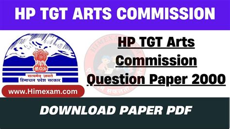 hp tgt arts commission question paper 2000