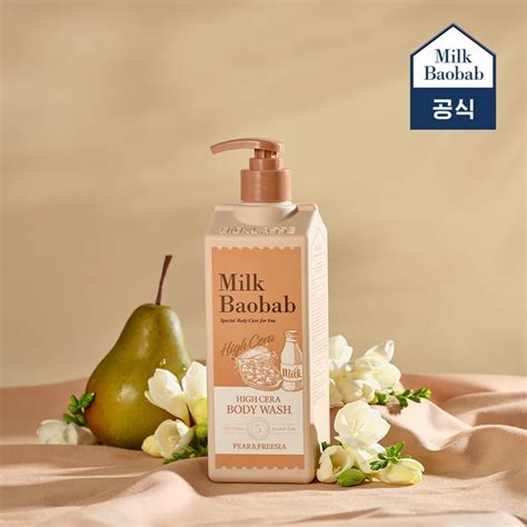 بادی واش با رایحه گلابی و فریزیا Milkbaobab Faerakorea