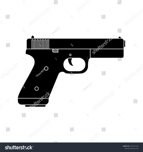 Gun Icon Weapon Sign Vector Illustration Stock Vector Royalty Free