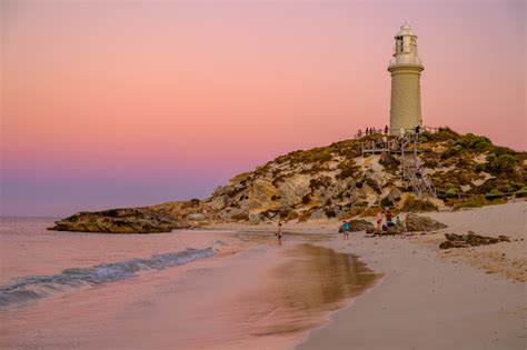 Pinky Beach And Bathurst Lighthouse Rottnest Island Where Your