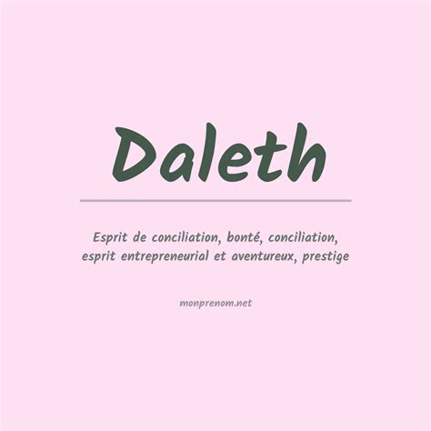 Signification Du Prénom Daleth