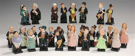 Twenty Eight Royal Doulton Small Dickens Character Figures Raised On