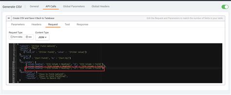 Generate CSV Pipe Tadabase