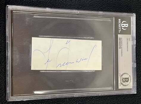 Lee Greenwood Signed Cut Autograph Beckett Certified God Bless The Us