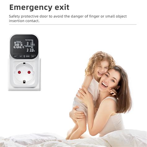 16a Programmable Temperature Sensor Control Socket Plug Timer For