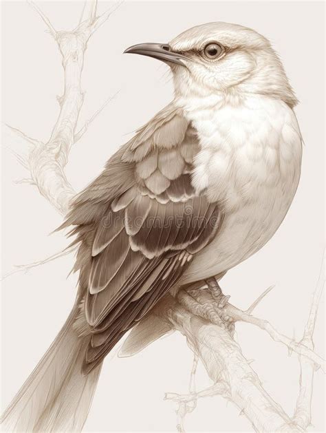 Mockingbird Sketch Stock Illustrations 107 Mockingbird Sketch Stock