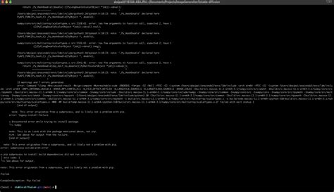 unable to create environment numpy and clang issues · issue 690