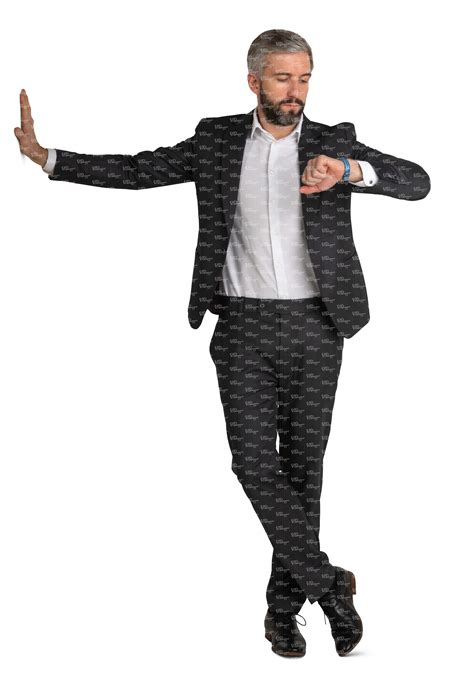 Man In A Suit Leaning Against The Wall Vishopper