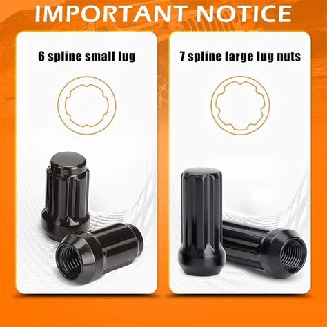 Small 6 Spline And 7 Spline Sockets Fuel Rim Lug Key Wrench For
