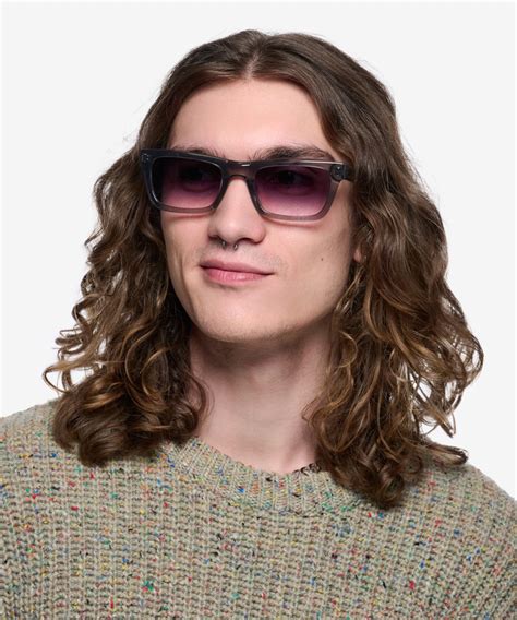 Emilio Cat Eye Clear Gray Frame Sunglasses For Men Eyebuydirect