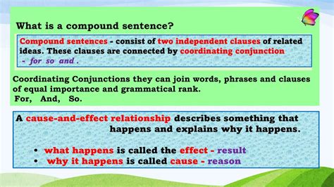 Co Q1 Use Compound Sentence To Show Cause And Effectpptx