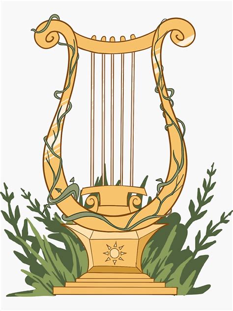 Apollo Lyre Greek Mythology Sticker Sticker For Sale By Natneumann