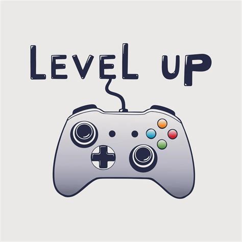 Level Up Game Controller Illustration 66933211 Vector Art At Vecteezy