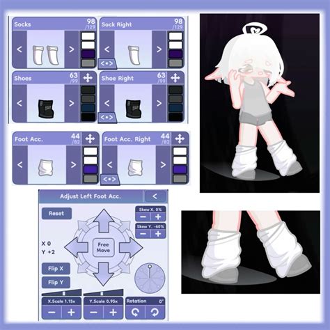 𖦹gl2 Gacha Life Cute Socks Accessories Gender Neutral ︎꧂ Club