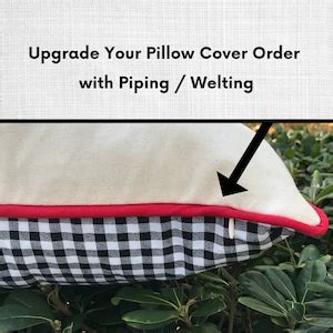 Add Piping Welting To Pillow Cover Order Contrasting Or Self Welt Etsy