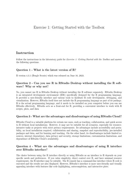 Exercise 1 Getting Started With The Toolbox In R Bio 118 Introduction To Biological Systems