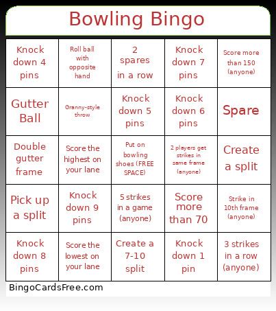 Bowling Bingo Cards Free Unlimited Print Or Play