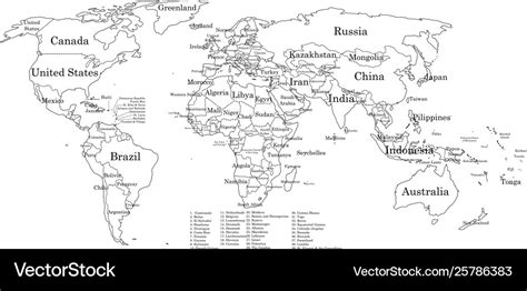 Outline Countries Of The World