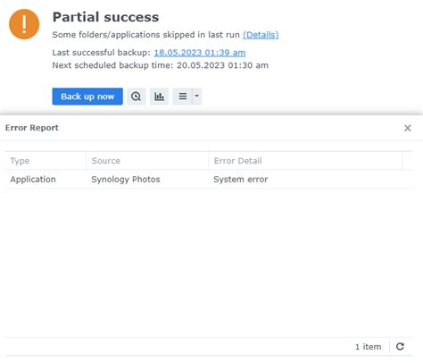 Hyperbackup Fail Synology Photos System Error What Could The Issue Could Be Where Should