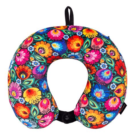 Rogal Poduszka Podróżna Kwiaty łowickie 539352 Sklep Ludowy