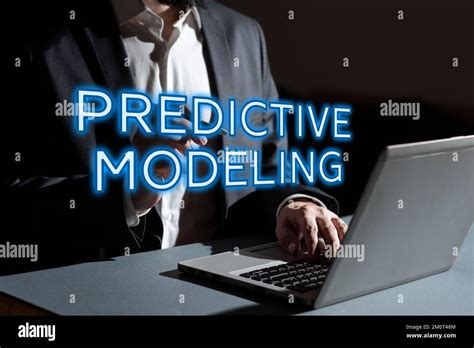 Hand Writing Sign Predictive Modeling Business Concept Maintenance