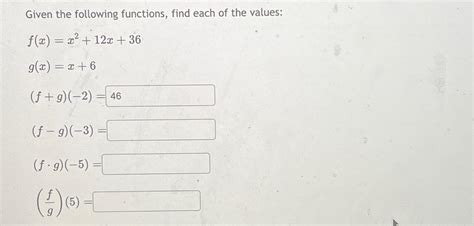 solved given the following functions find each of the