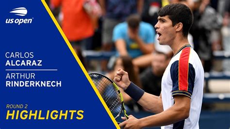 Carlos Alcaraz Vs Arthur Rinderknech Highlights 2021 Us Open Round 2