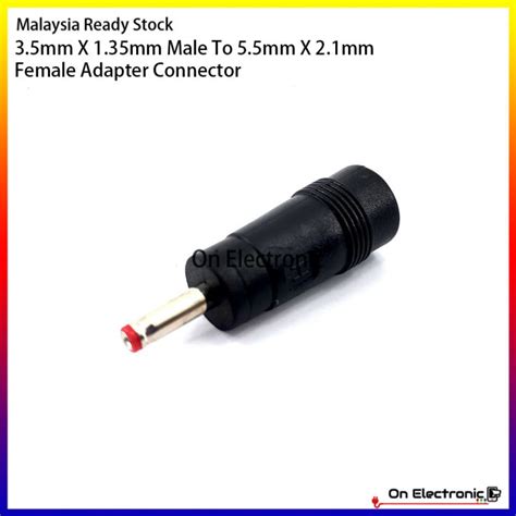 Dc Power 3 5mm X 1 35mm Male Plug To 5 5mm X 2 1mm Female Adapter