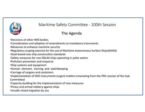 Imo Msc 100 A Gist Pdf