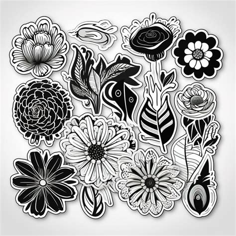 Girly Flower Tattoo Flash