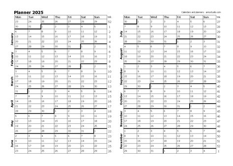 Free Printable Calendar 2025 Planner Calendars 2025
