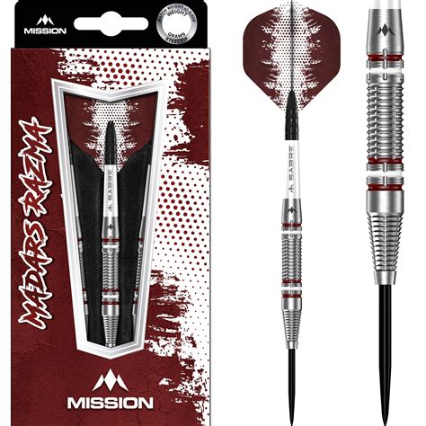 Mission Madars Razma Darts Steel Tip 95 Tungsten Carmine Red And Mission Darts