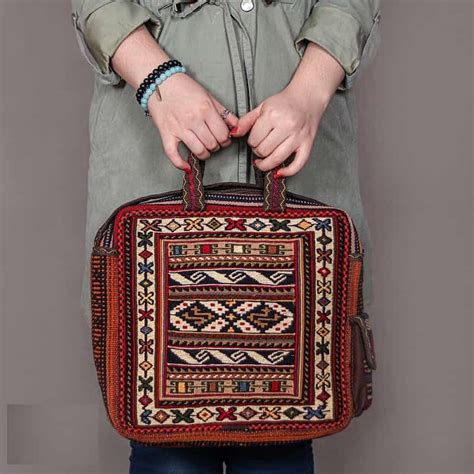 کیف گلیم؛ پشمی سنتی چاکدار 2 نوع دستی دوشی Bag آراد برندینگ