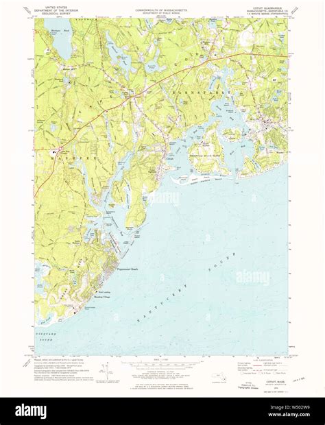 Massachusetts Usgs Historical Topo Map Ma Cotuit 350088 1974 24000