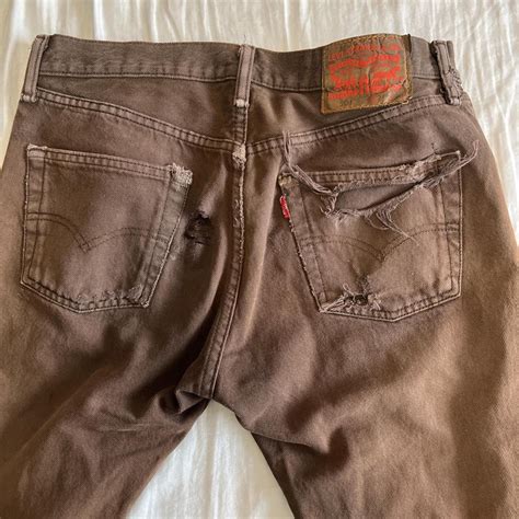 Brown Levis 501 Jeans Jeans 29x30 Ripped Levis Depop