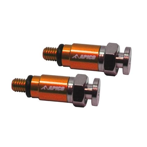 Apico Fork Bleeder Screws M5x08 Kybshowa Orange At Motocross