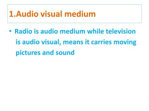 Television As A Mass Medium Ppt