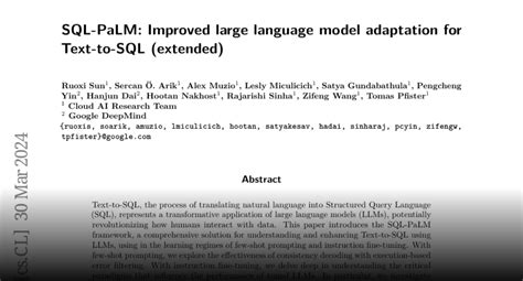 Paper Page Sql Palm Improved Large Language Modeladaptation For Text To Sql