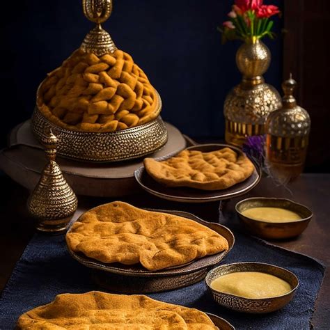 Premium Ai Image Indian Style Puffed Chapatis On A Wooden Base Image Background Hd