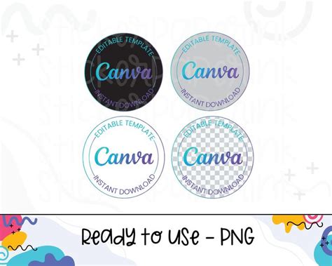 Made With Canva Icon Canva Template Png Editable Template Icon Instant Download Template