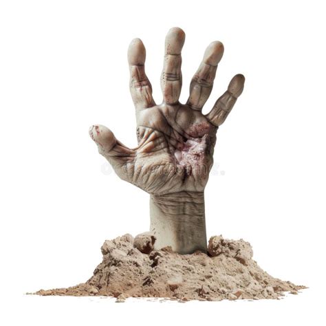A Decaying Hand Reaching Out From The Ground Stock Image Illustration