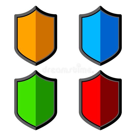 Vector Shields Icons Icons Set Of Vector Colored Shields Shield Icons